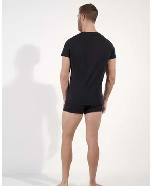 HOM Supreme Cotton Crew Neck T-shirt - Black