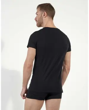 HOM Supreme Cotton Crew Neck T-shirt - Black