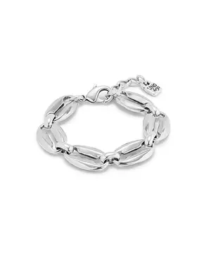 UNODE50 Sterling -plated Oval Link Chain Bracelet