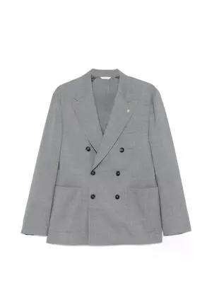MANUEL RITZ Nuvola Double-breasted Blazer - Grey