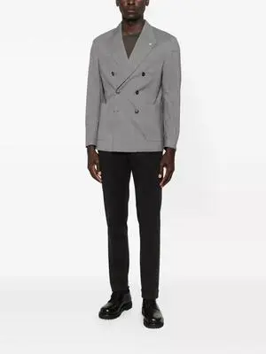 MANUEL RITZ Nuvola Double-breasted Blazer - Grey