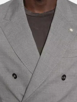 MANUEL RITZ Nuvola Double-breasted Blazer - Grey