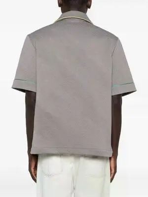 Casablanca Monogram-jacquard Contrast-trim Shirt