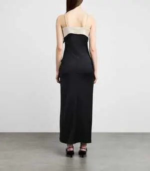 Nanushka Satin Nelma Maxi Dress - Black