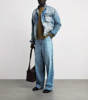 MAISON MARGIELA Distressed Wide-leg Jeans - Blue