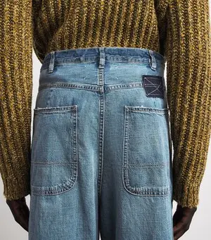 MAISON MARGIELA Distressed Wide-leg Jeans - Blue