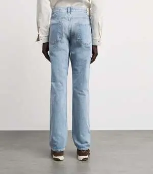 Paige Doheny Relaxed Straight Jeans - Blue