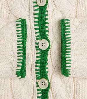 Polo Ralph Lauren Stretch-cotton Cropped Cardigan - Ivory