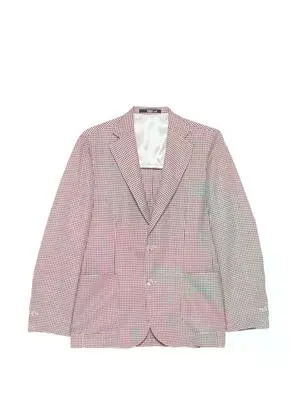BARBA NAPOLI Houndstooth-pattern Blazer - Red