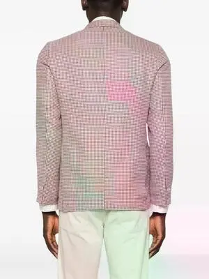 BARBA NAPOLI Houndstooth-pattern Blazer - Red