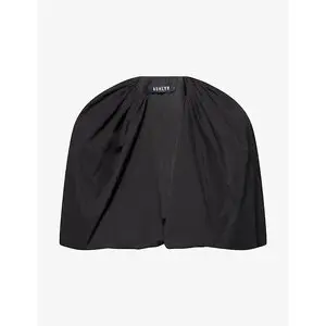 ASHLYN Gathered Cotton-blend Cape