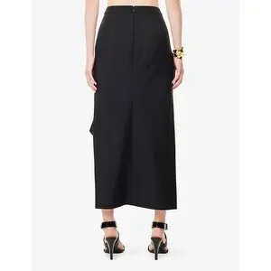 Givenchy Draped Wool Midi Skirt