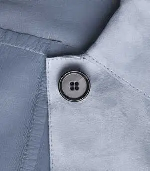 ARMA Lamb Suede Tailored Jacket - Blue