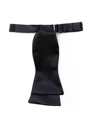 Giorgio Armani Satin-finish Adjustable Bow Tie - Blue