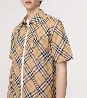 Burberry Linen Check Shirt - Beige