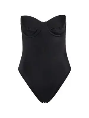 Norma Kamali Mio Sweetheart-neck Swimsuit - Black