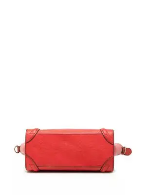 Celine 2014 Nano Bicolor Leather Luggage Tote - Brown