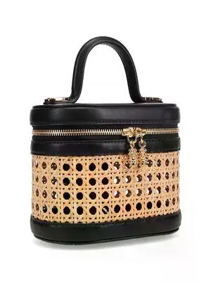 Tyler Ellis Victoria Wicker Small Tote - Neutrals