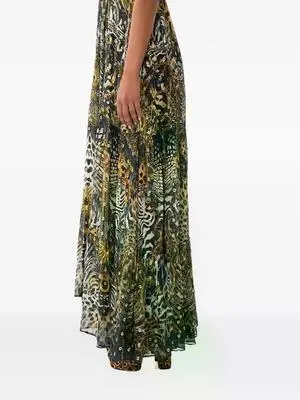 Camilla Leopard-print Cut-out Halterneck Maxi Dress