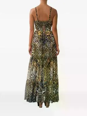 Camilla Leopard-print Cut-out Halterneck Maxi Dress