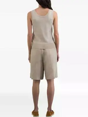 MOORER Ribbed Trim Tank Top
