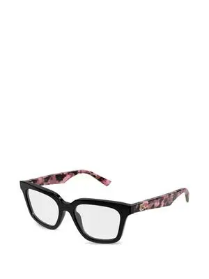 Gucci Square-frame Logo-plaque Glasses - Black