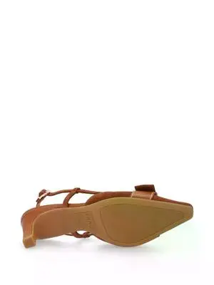 FRAU Suede Slingback Pumps - Brown