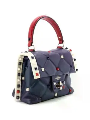 Valentino Garavani Candystud Leather Mini Satchel - Blue