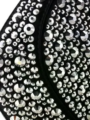 Prada Cleo Embellished Satin Shoulder Bag - Black