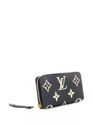 LOUIS VUITTON Zippy Wallet Bicolor Monogram Empreinte Giant Small Wallets - Black
