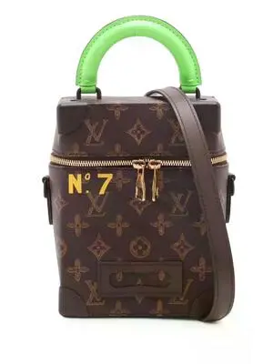 LOUIS VUITTON 2021-2026 Monogram No7 Vertical Box Trunk Satchel - Brown