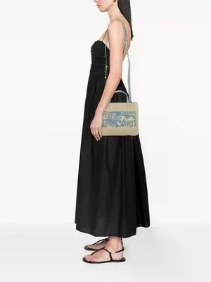 FERRAGAMO Medium Raffia Shopping Tote