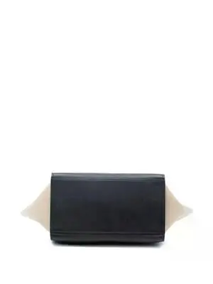Celine 2015 Small Tricolor Trapeze Satchel - Black