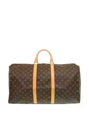 LOUIS VUITTON 1998 Monogram Keepall 55 Travel Bag - Brown