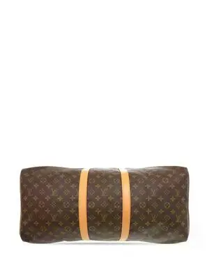 LOUIS VUITTON 1998 Monogram Keepall 55 Travel Bag - Brown