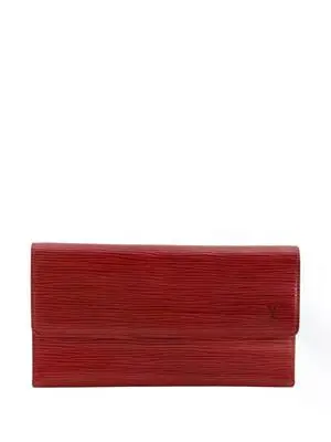 LOUIS VUITTON 2001 Epi Porte Tresor International Wallet Long Wallets - Red