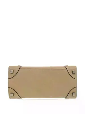 Celine 2020 Micro Drummed Calfskin Luggage Tote - Neutrals