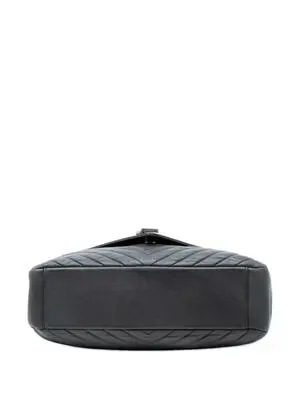 Saint Laurent 2015 Large Chevron Sheepskin Monogram College Satchel - Grey