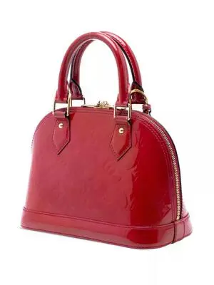 LOUIS VUITTON 2013 Monogram Vernis Alma Bb Satchel - Red