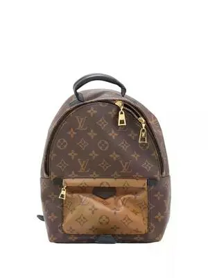 LOUIS VUITTON 2019 Monogram Reverse Palm Springs Pm Backpack - Brown
