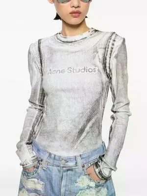 Acne Studios Logo-print Long-sleeve Top