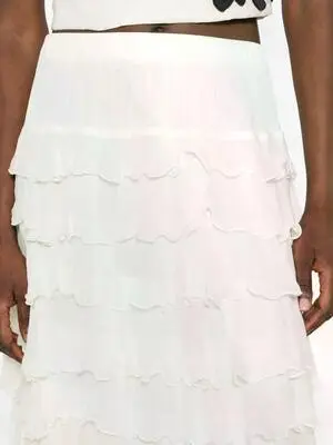 MONOCHROME Mlmtritone Ruffled Tiered Midi Skirt