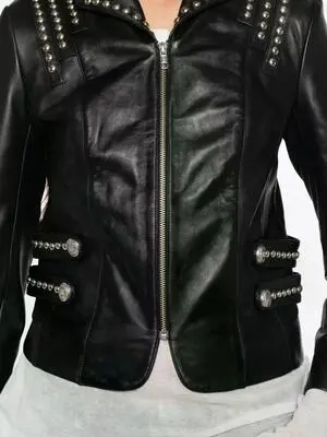 R13 Lou Stud-embellished Leather Jacket