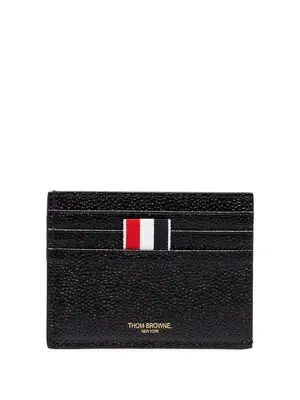 Thom Browne Leather Credit Card Case - Black