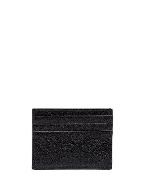 Thom Browne Leather Credit Card Case - Black