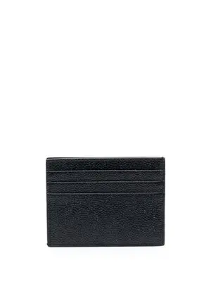 Thom Browne Leather Credit Card Case - Black