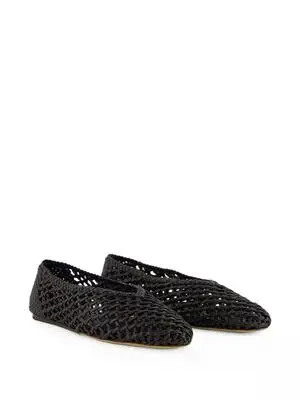 Le Monde Beryl Regency Knotted Leather Ballet Flats