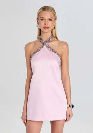 Retrofete Sabry Embellished Mini Dress