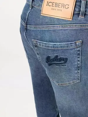 Iceberg Embroidered Logo Skinny Jeans