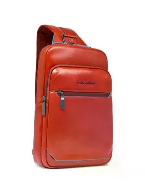 PIQUADRO Zip-top Backpack With Adjustable Shoulder Strap - Orange